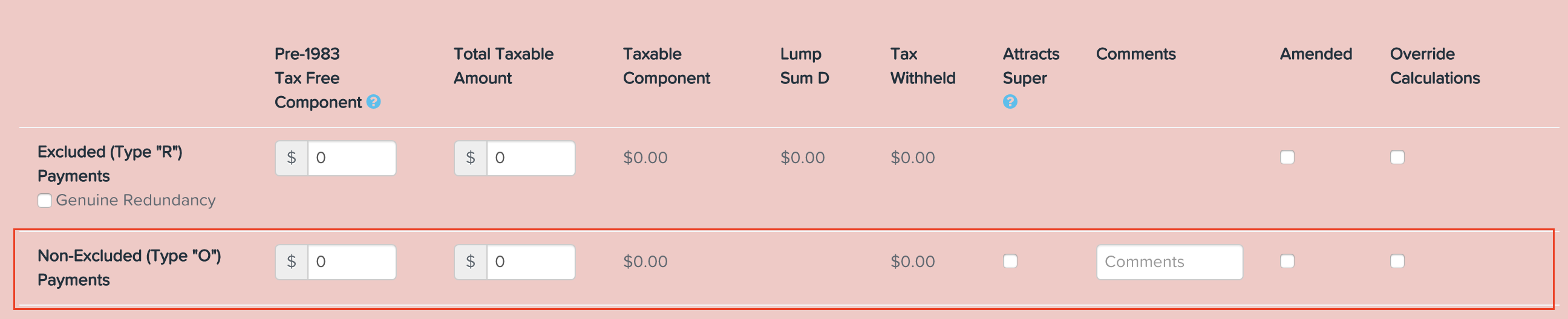 How do I process type r and type 0 employment termination payments? | Payroll Platform